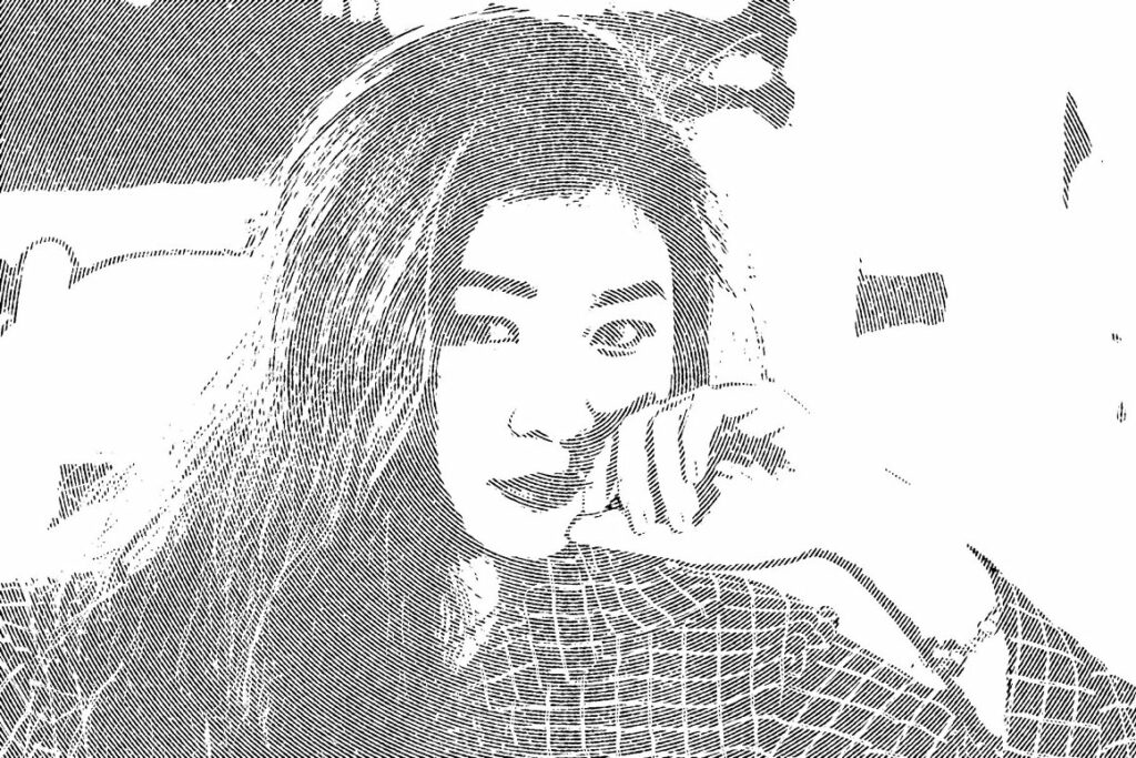Halftone portrait art photo effect - MasterBundles