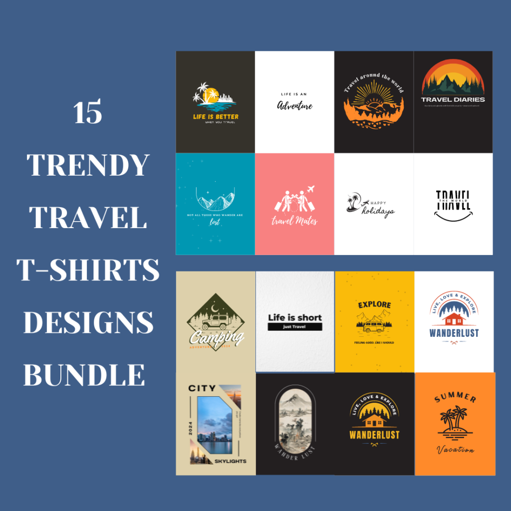 Trendy 15 Traveling T-shirts Design Bundle - MasterBundles