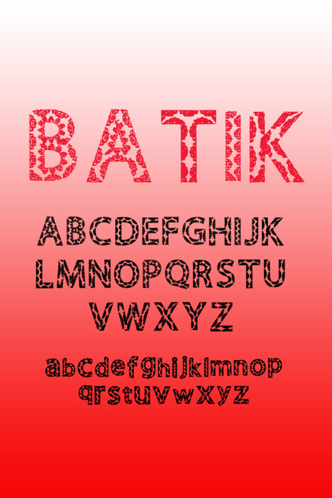 batik font with Indonesian batik ornaments - MasterBundles