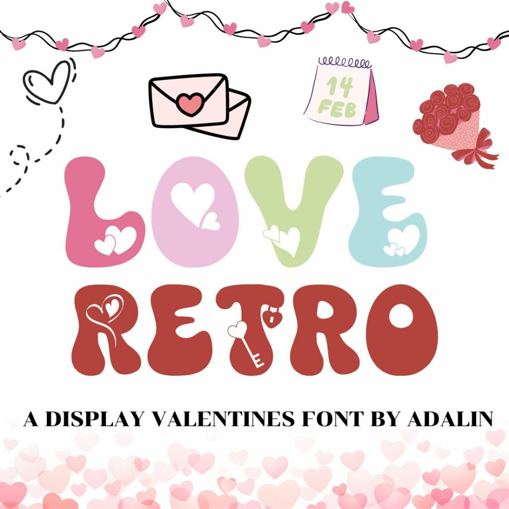 Love Retro - Valentines Font - MasterBundles