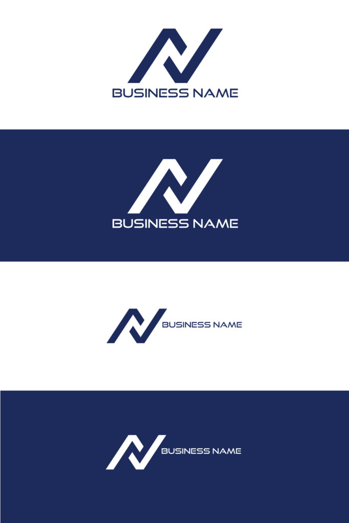 Monogram N letter logo template design - MasterBundles