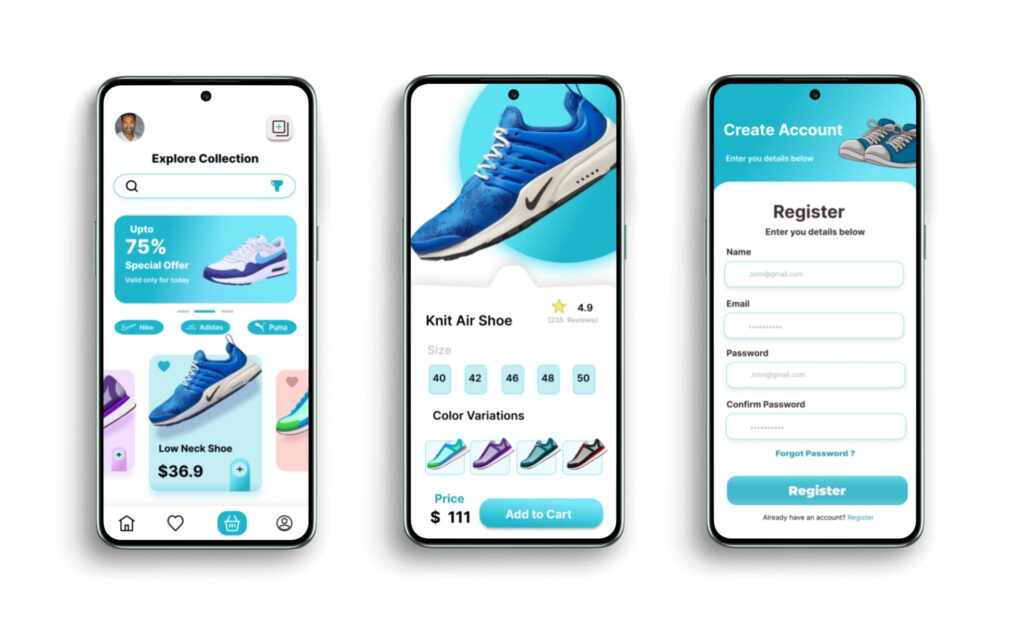 Figma shoes App Design with case study - MasterBundles