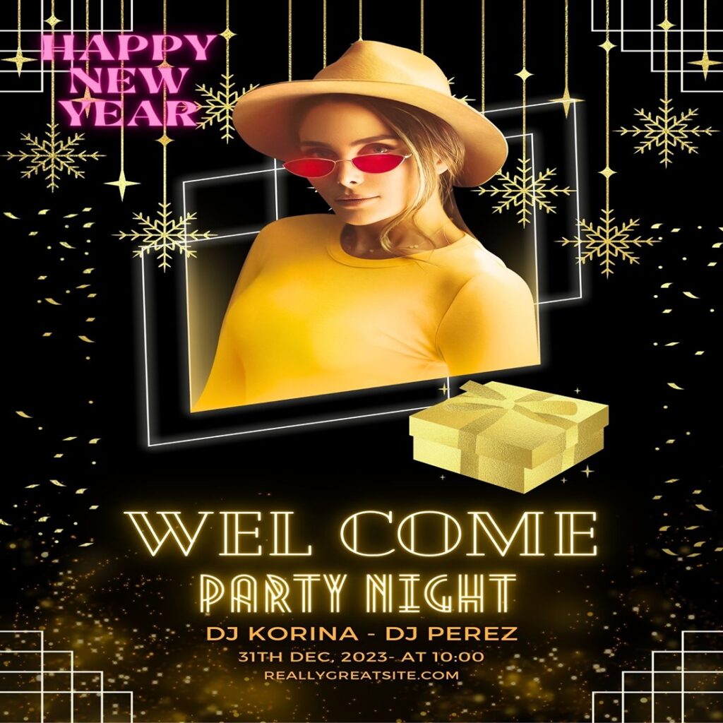 Party Poster - Invitation December 31 Celebration Total = 04 ...