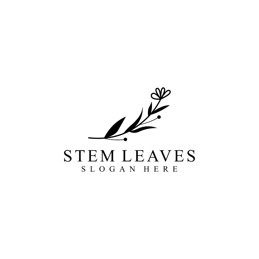stem leaf nature vector template - MasterBundles