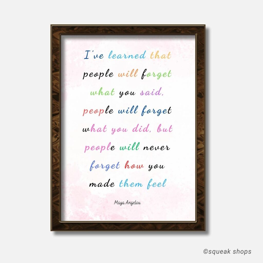 Inspirational Maya Angelou Printable Wall Art | Maya Angelou Quote Wall ...
