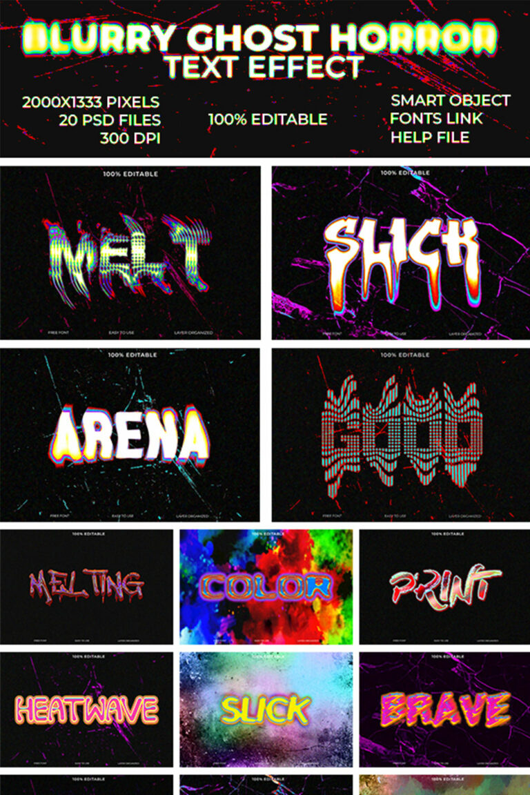 Blurry Ghost Horror Glow Text Effects - MasterBundles