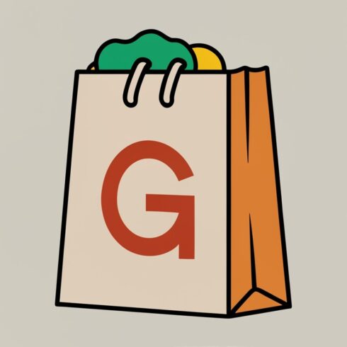 Grocery Bag - Logo Design Template Total = 06 - MasterBundles