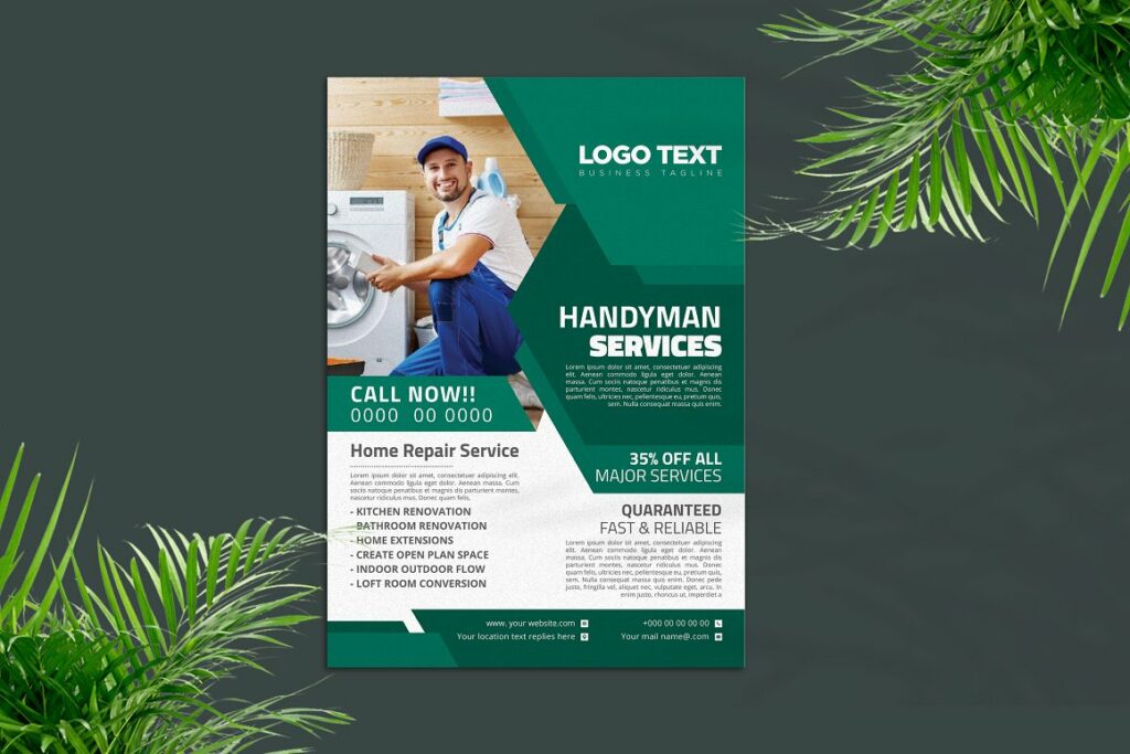 Handyman Home Repair Flyer Template - MasterBundles