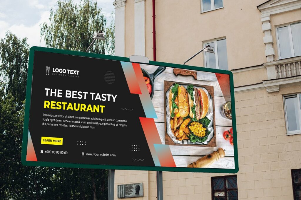 Fast Food Billboard Template V-23 - MasterBundles