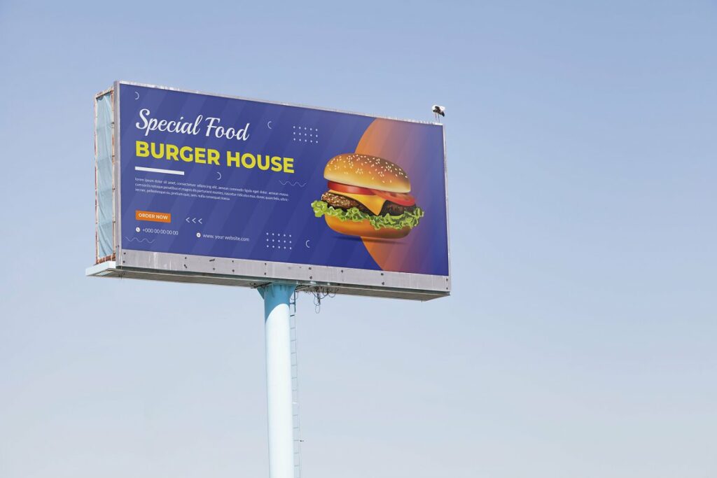 Modern Fast Food Billboard Design - MasterBundles