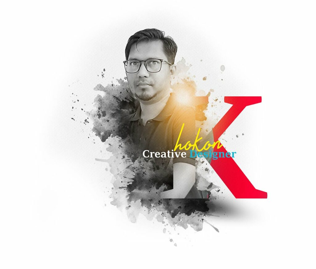 Creative Letter Portrait Template - MasterBundles
