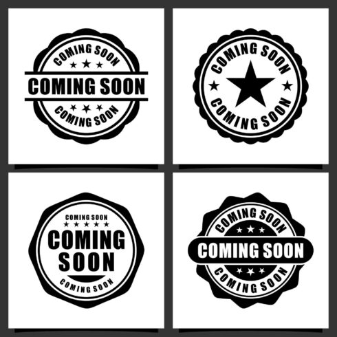Coming soon stamps logo design collection - $5 - MasterBundles