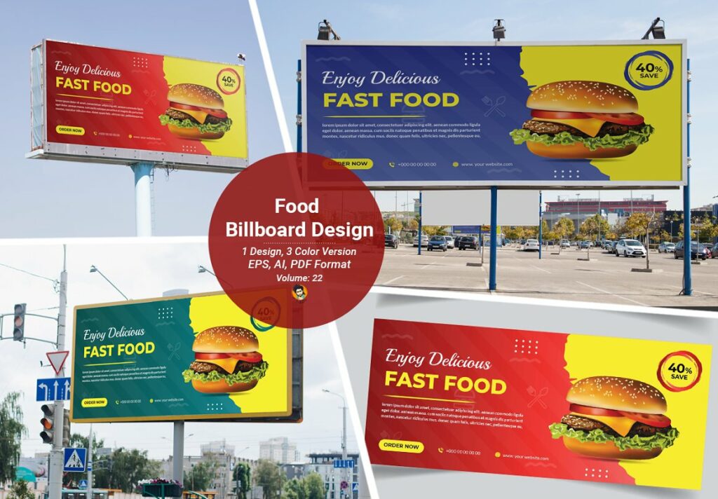 Food Billboard Design - MasterBundles