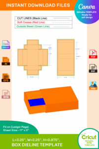 Customized Match Box, Dieline Template, SVG, EPS, PDF, DXF, Ai, PNG ...