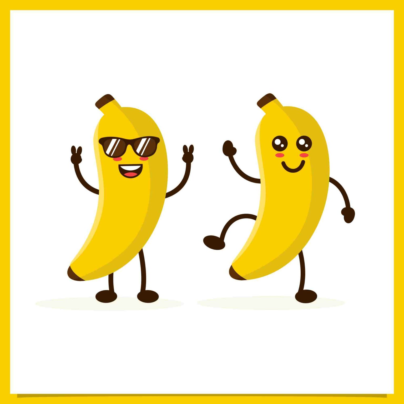 Set Cute Banana character design collection - $4 - MasterBundles