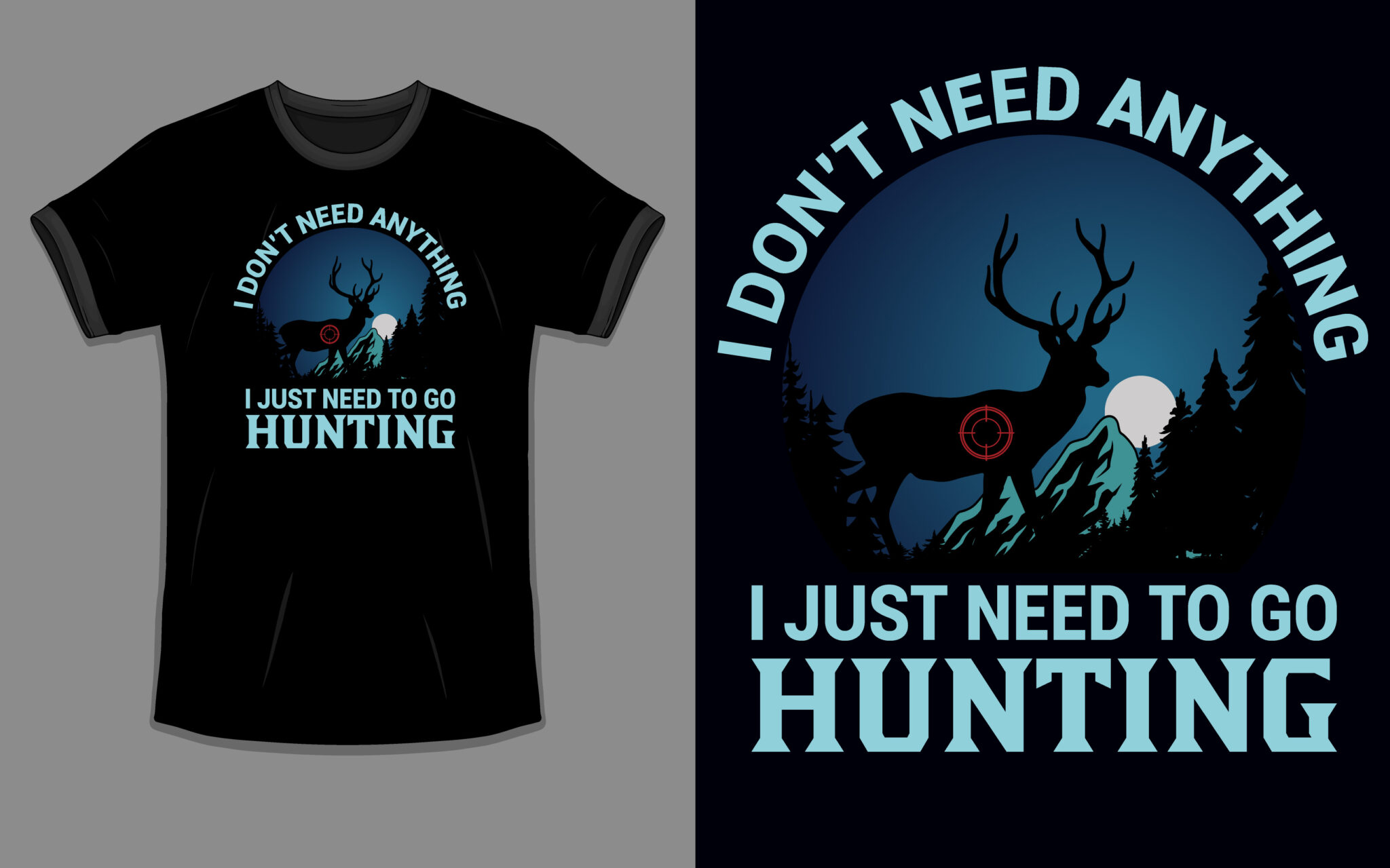 4 Variable Color DEER HUNTING T-Shirt Designs - MasterBundles