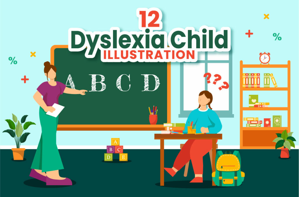 12 Dyslexia Children Illustration - MasterBundles