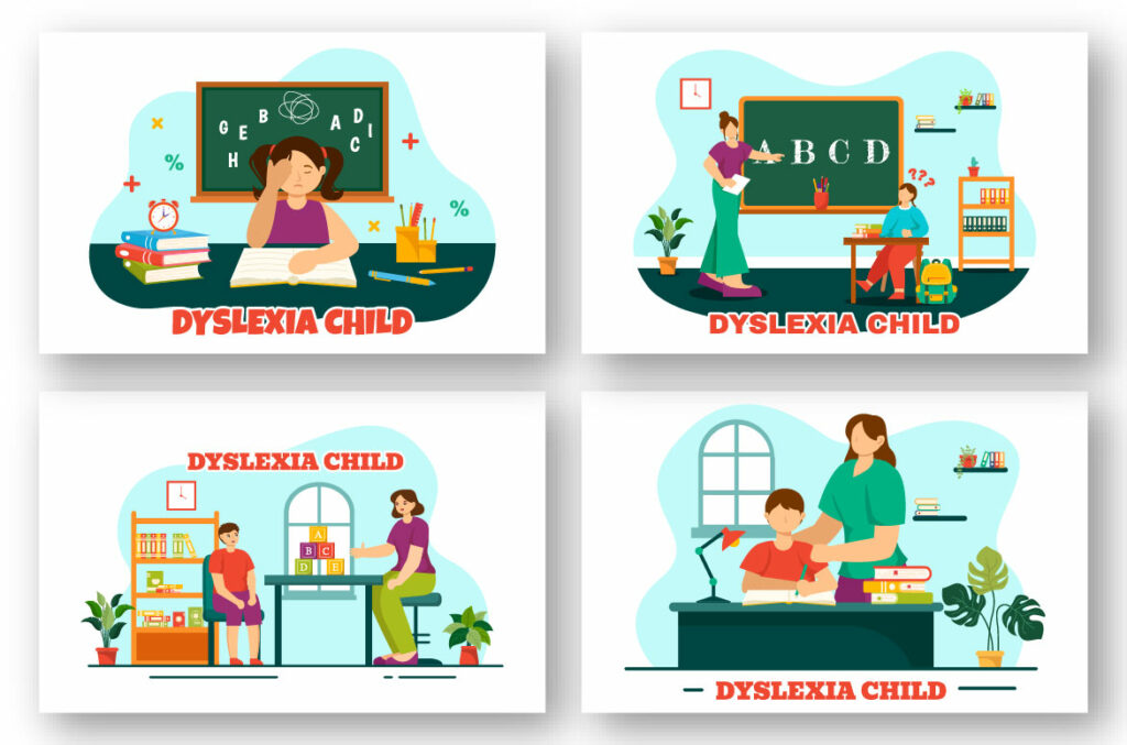 12 Dyslexia Children Illustration - MasterBundles