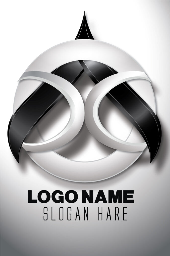 Elegant-3d-silver-and-black-auto-logo-template - MasterBundles