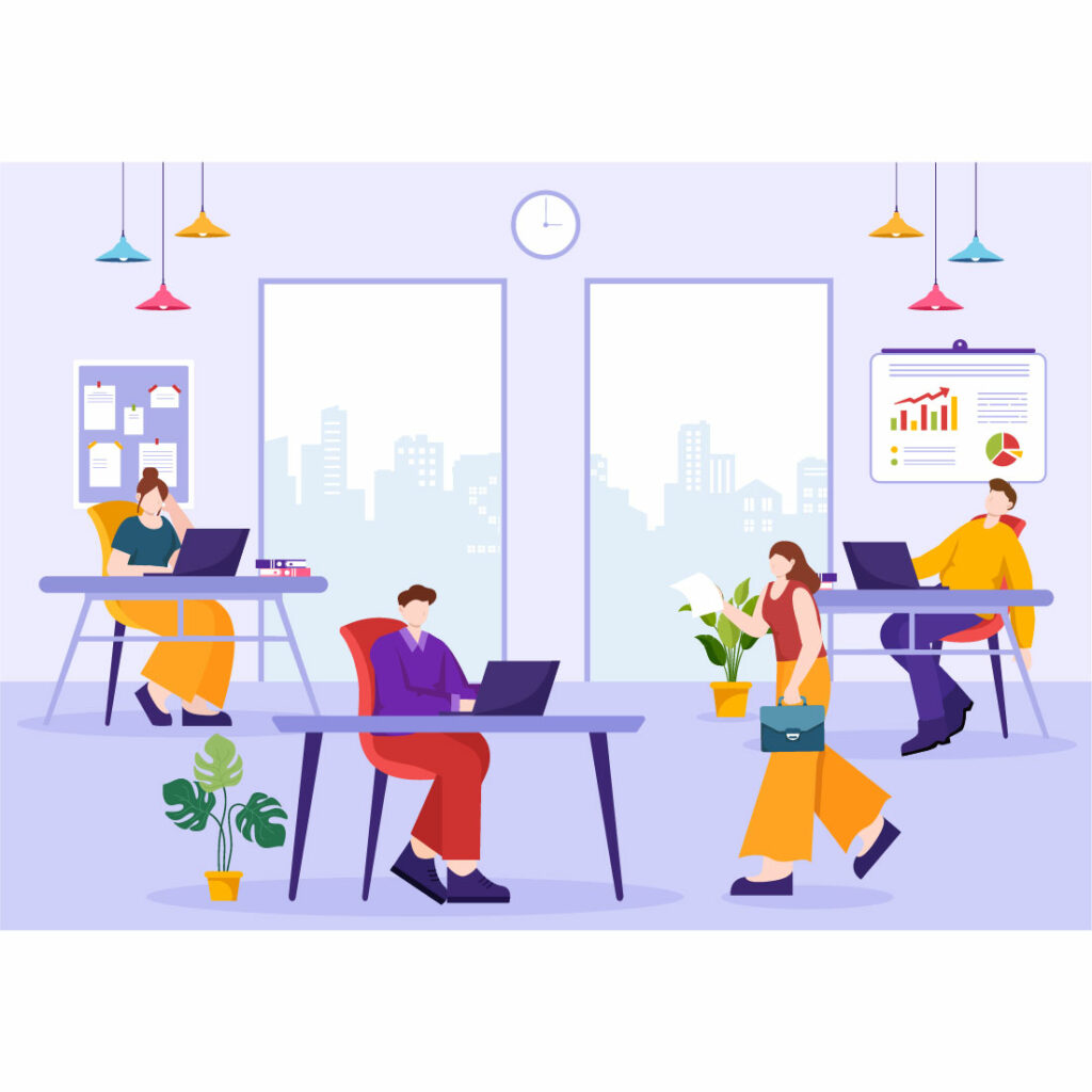 12 Employee Business Illustration - MasterBundles