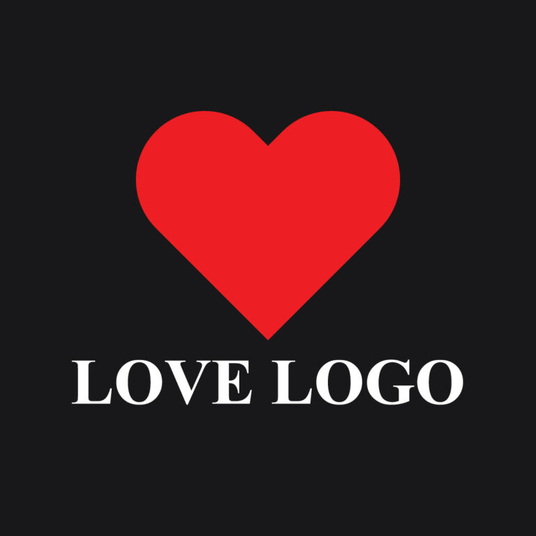 Simple Love Logo Template Design - MasterBundles