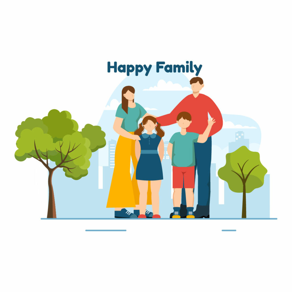12 Happy Family Illustration - MasterBundles
