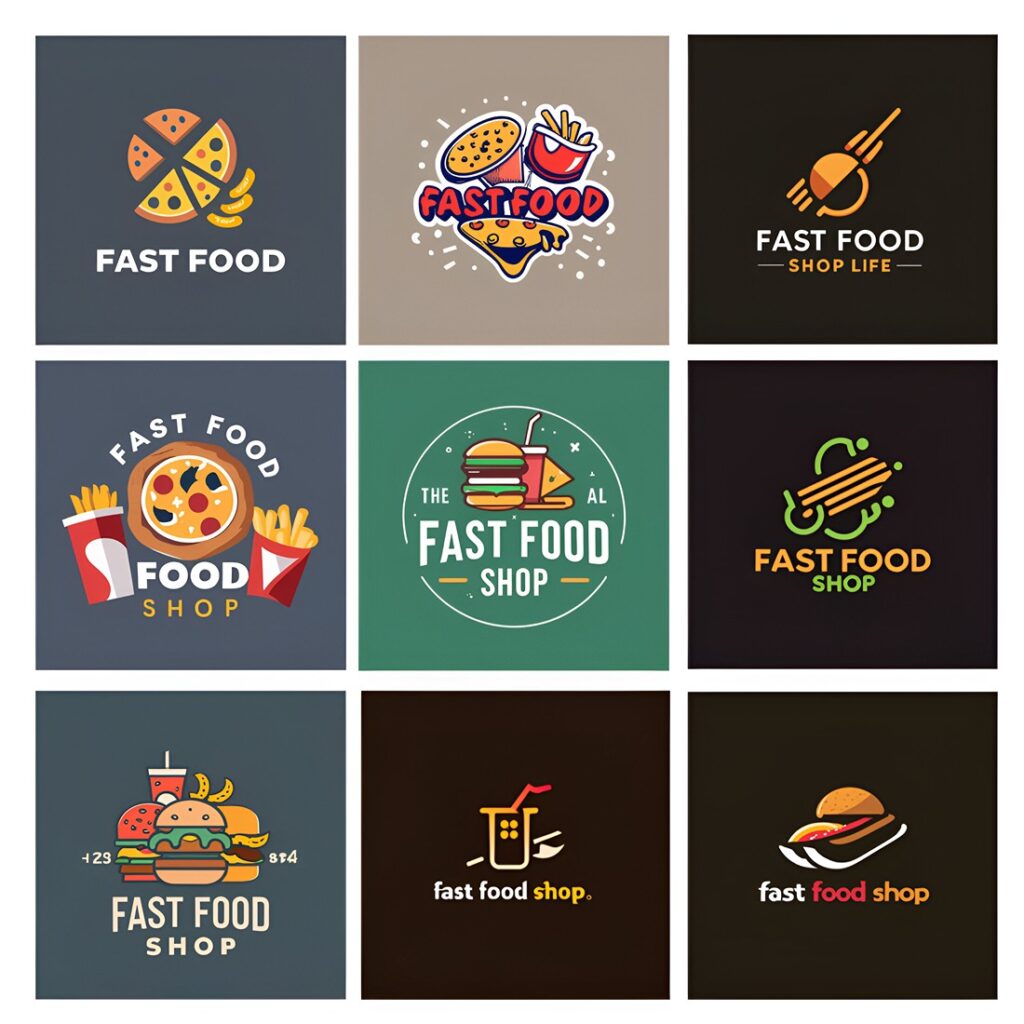 Fast Food - Logo Design Template Total = 09 - MasterBundles