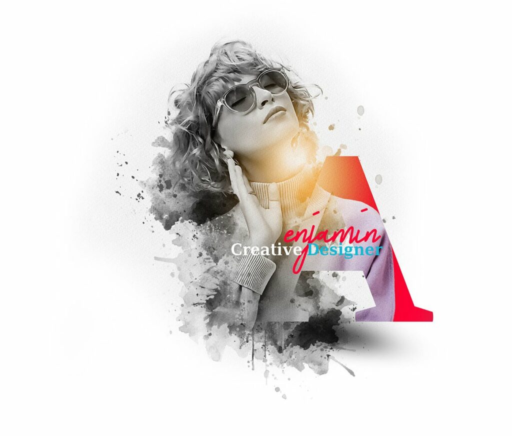 Creative Letter Portrait Template - MasterBundles