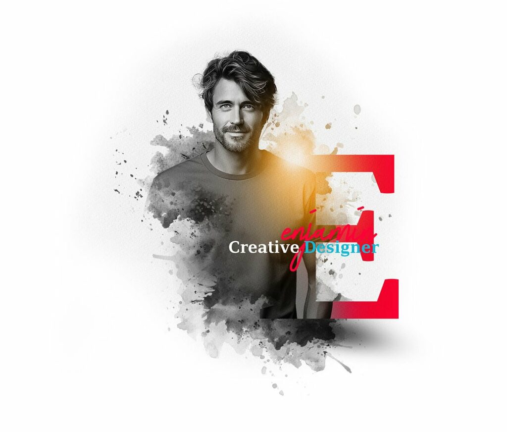 Creative Letter Portrait Template - MasterBundles