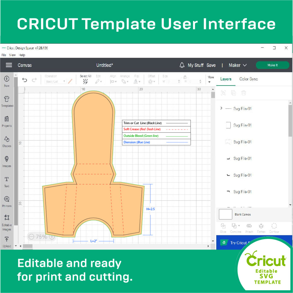 French Fry Box Dieline Template Ai. PDF, EPS, JPG, PNG, DXF,SVG, JPG ...