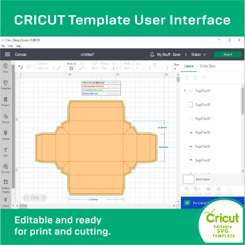Gift Box Template, Rectangle Box Dieline Template, AI, EPS, DXF, SVG ...