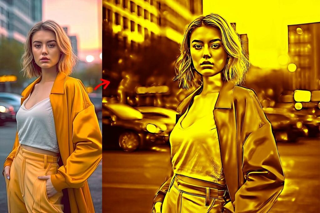 Gold Photo Effect Photoshop Action - MasterBundles