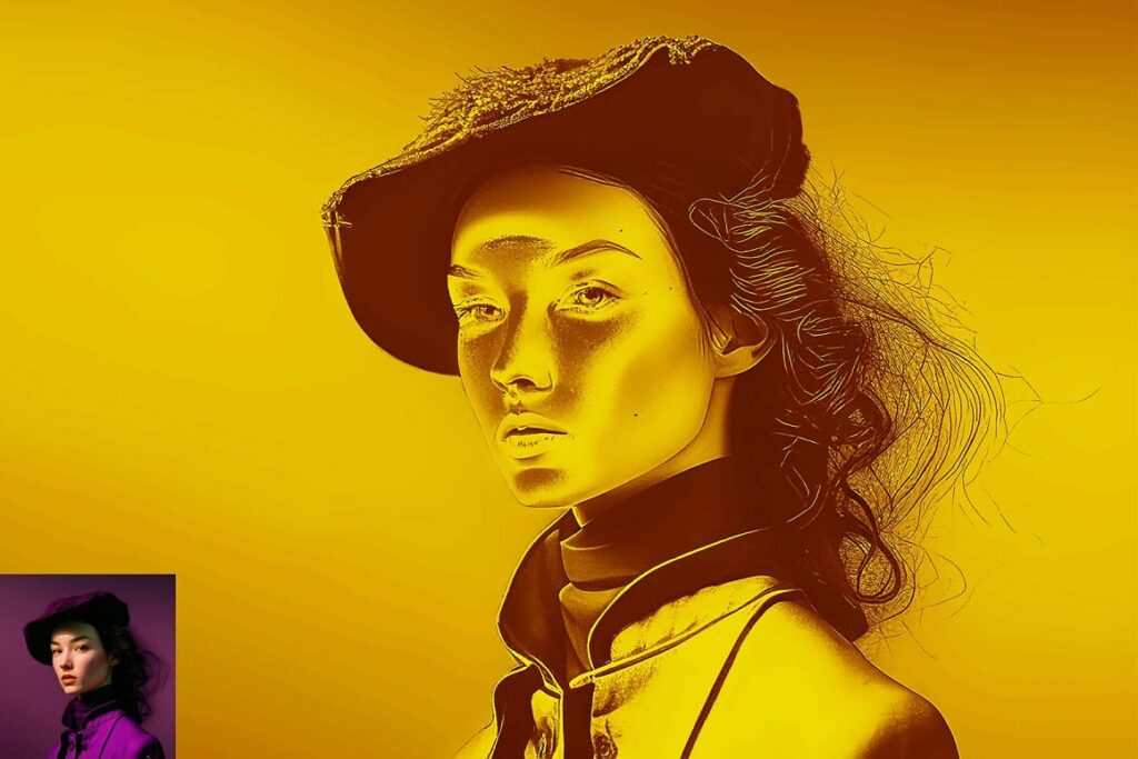 Gold Photo Effect Photoshop Action - MasterBundles