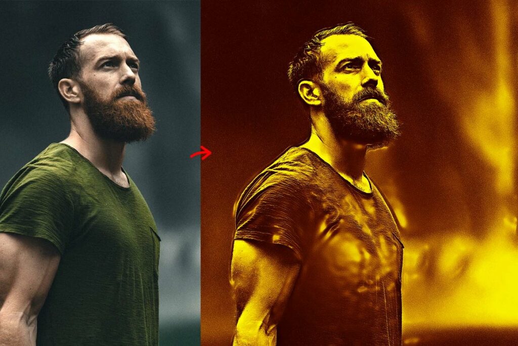 Gold Photo Effect Photoshop Action - MasterBundles