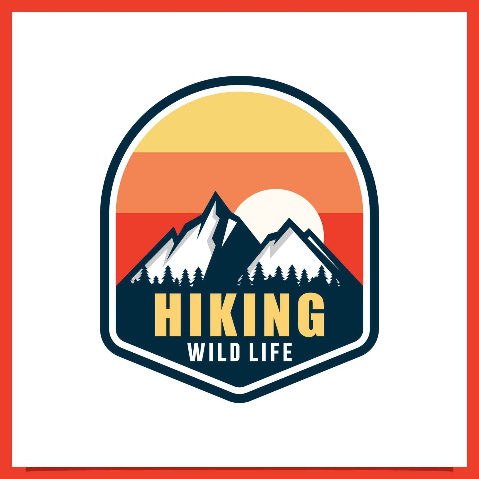 Set Hiking Adventure Wild Life logo collection - $4 - MasterBundles