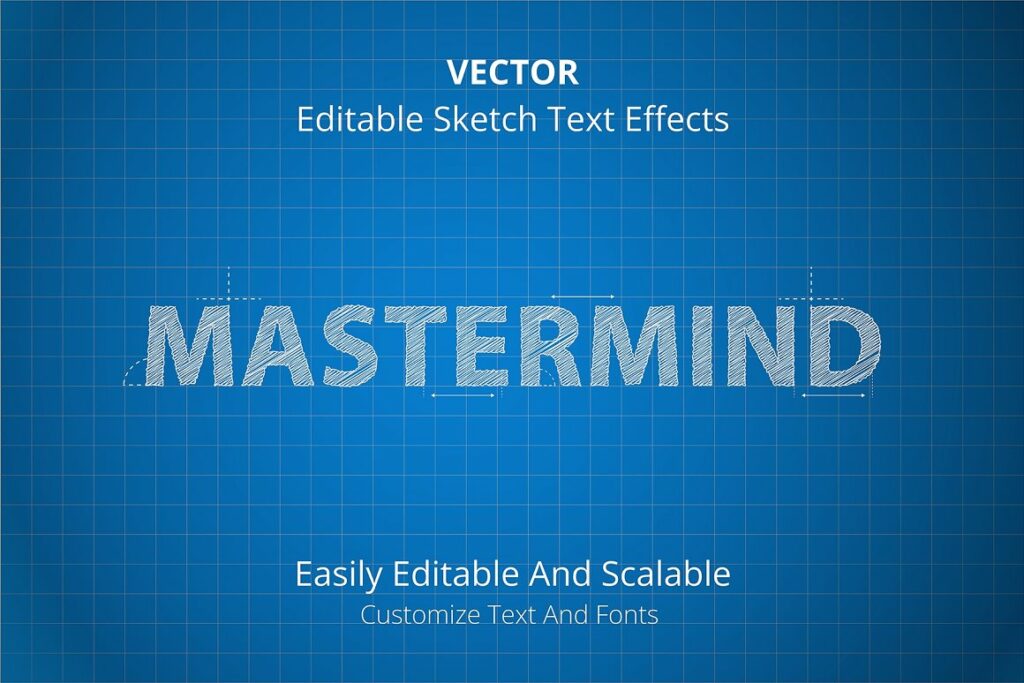 Illustrator Sketch Text Effect - MasterBundles