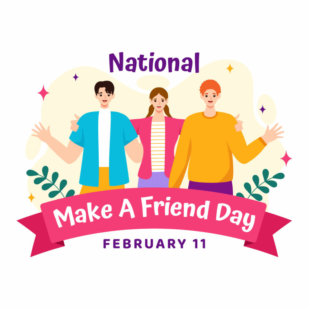 12 National Make a Friend Day Illustration - MasterBundles