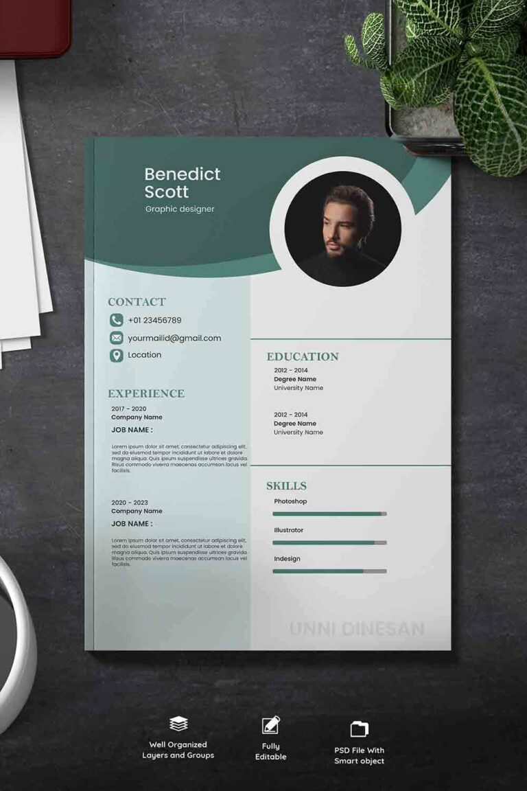 Professional Resume/CV Template - MasterBundles
