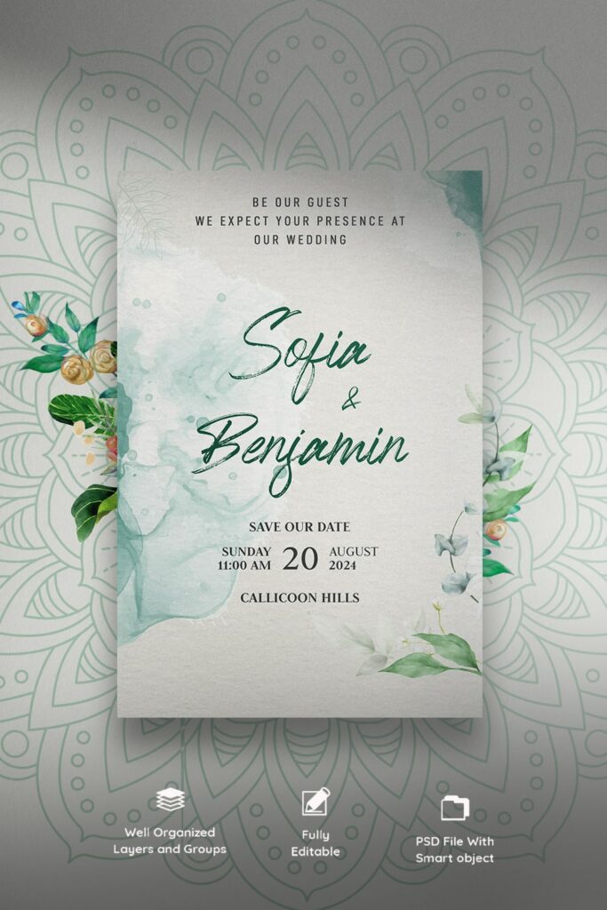 Wedding invitation template