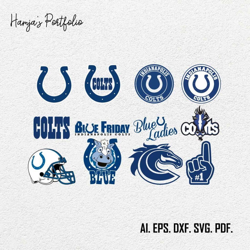 Indianapolis Colts SVG ll sport vector logo design . - MasterBundles
