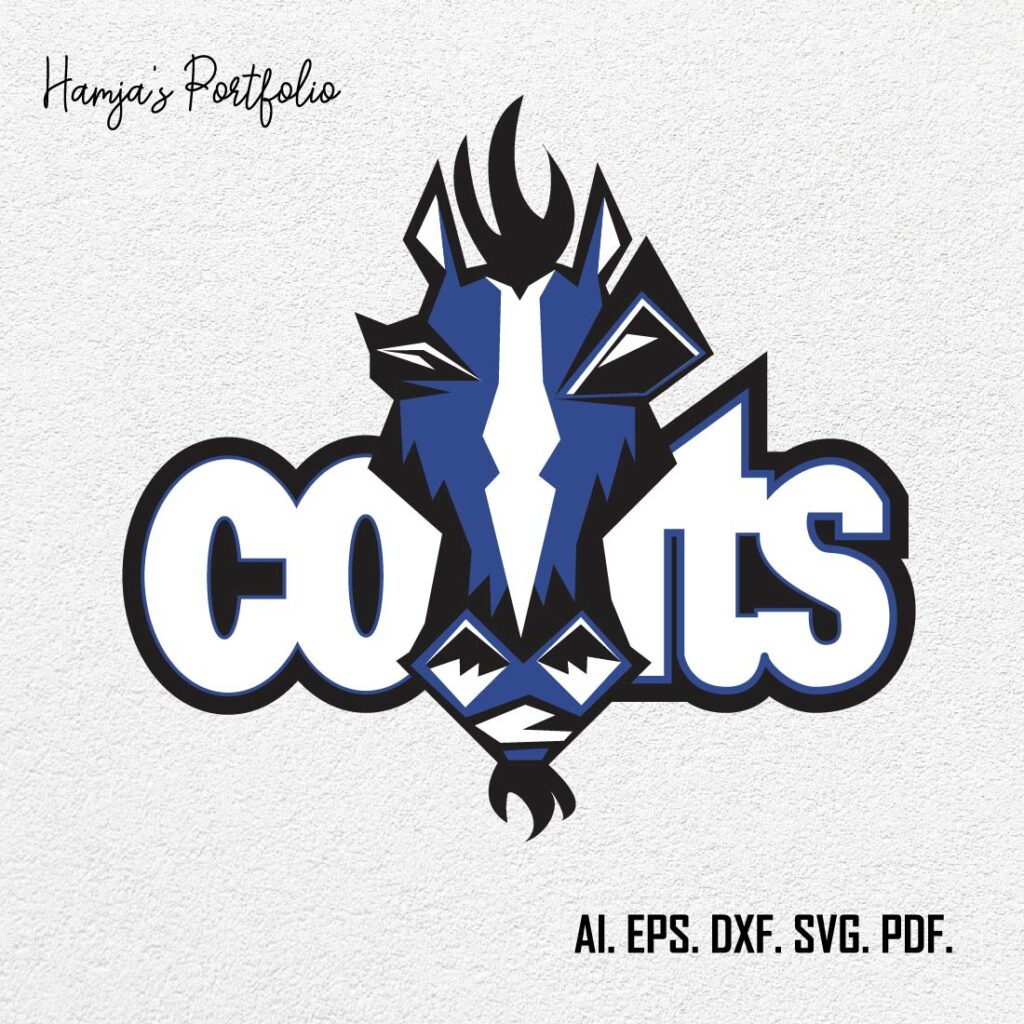 Indianapolis Colts SVG ll sport vector logo design . - MasterBundles