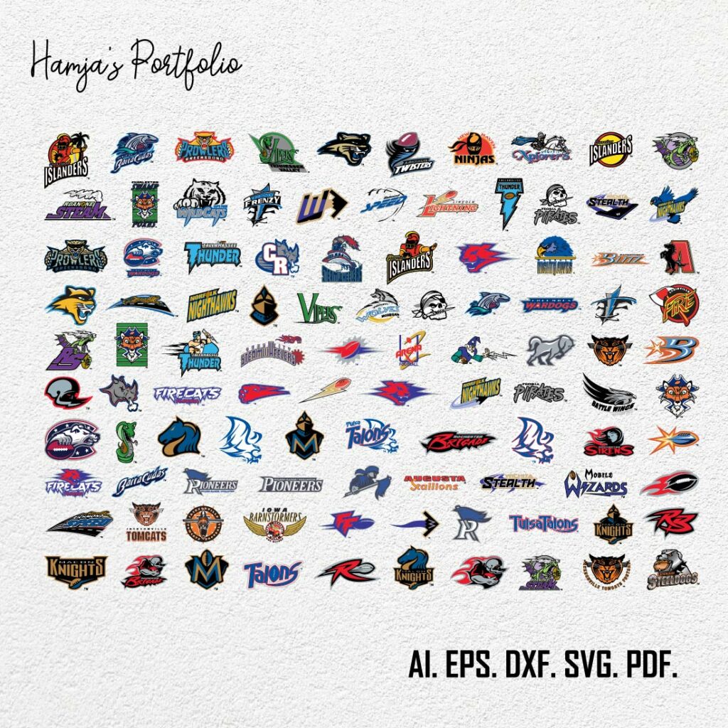 American Football Team Logos ll sport logo vector design. - MasterBundles