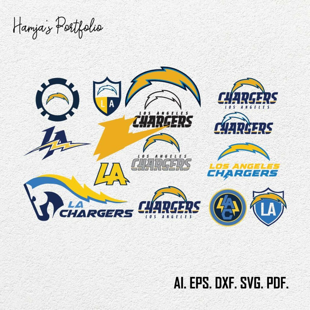 Los Angeles Chargerrs Football SVG PNG Bundle, svg Sports files, Svg ...