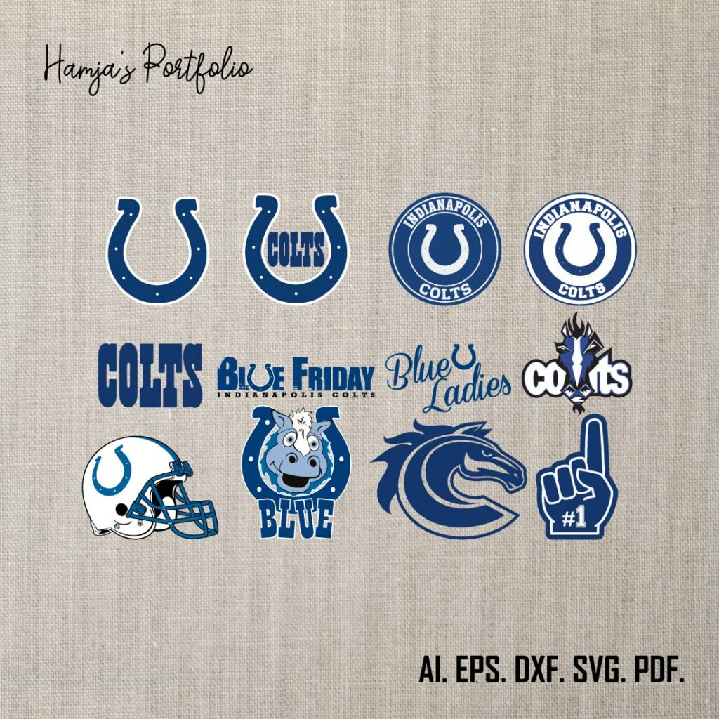 Indianapolis Colts SVG ll sport vector logo design . - MasterBundles
