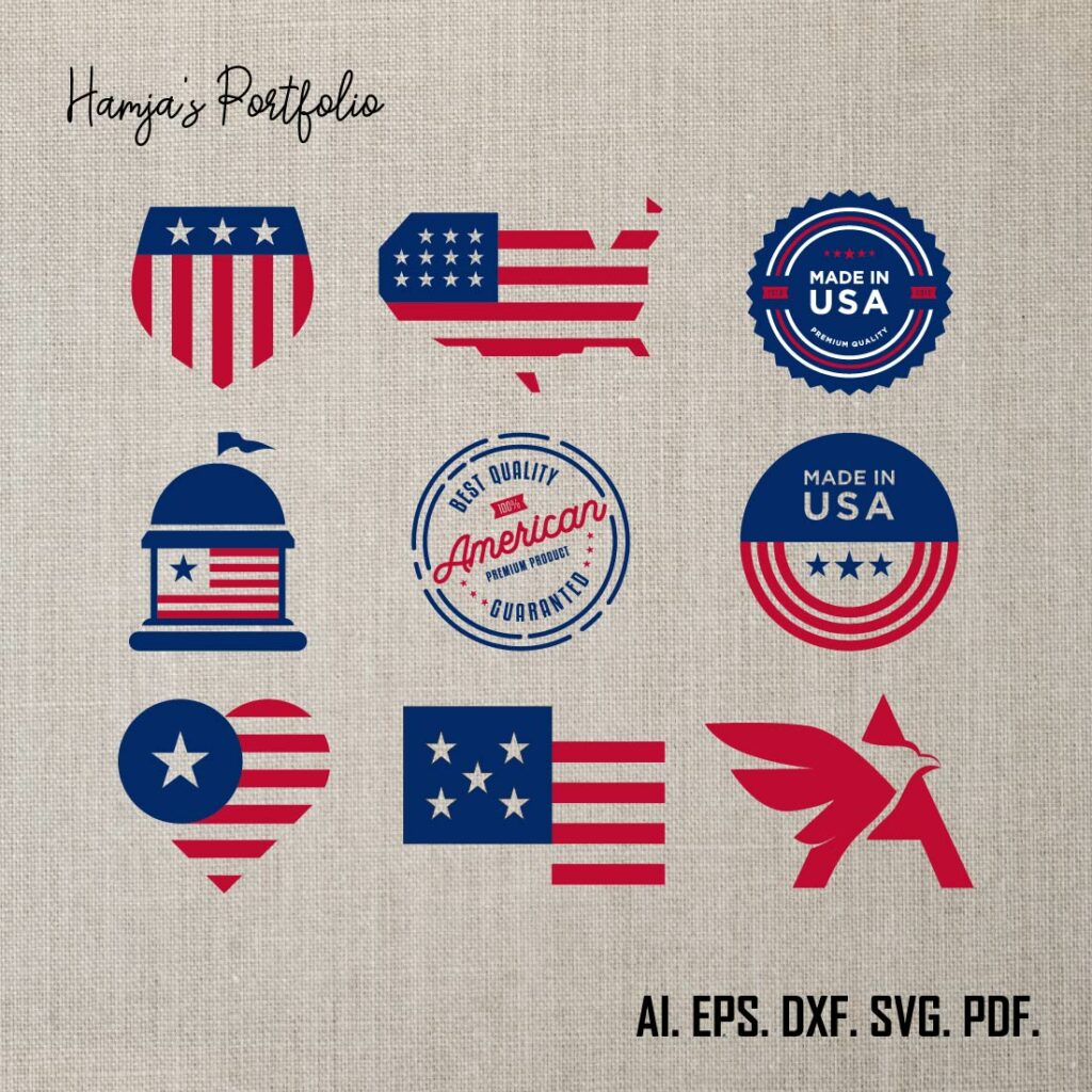 Made in USA Svg Sign With Flag, File Vector, Shirt, Mug, United States ...