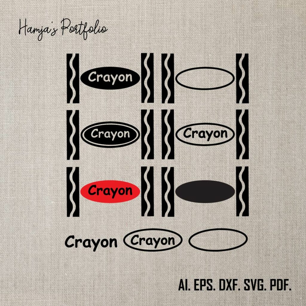Crayon label SVG, Crayon wrapper SVG, Crayons SVG, Crayon label cut ...