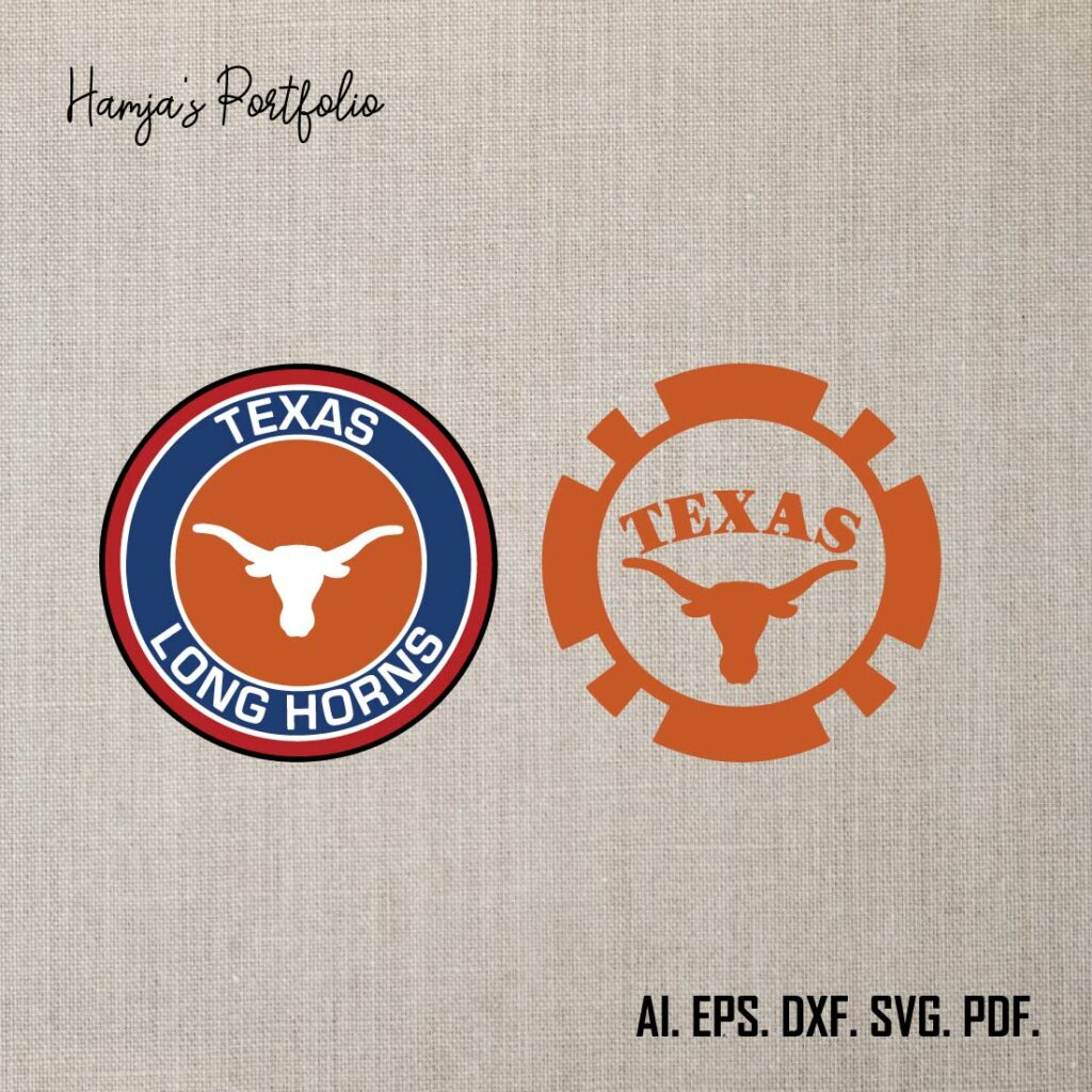 Texas Longhorns Logo SVG, Football Team SVG ll Sport vector logo design ...
