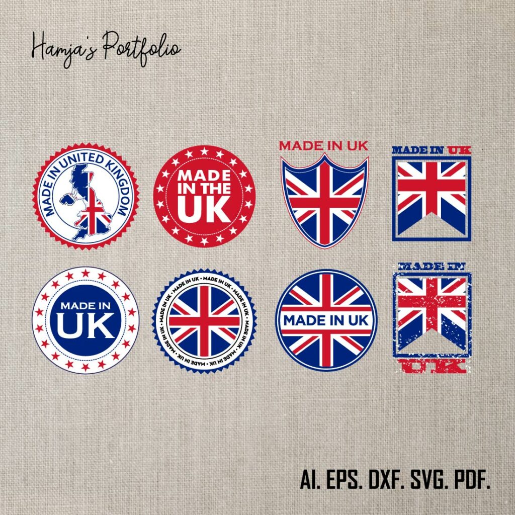 Made in UK SVG Label | Made in The Uk EPS Vector | Made in England ...