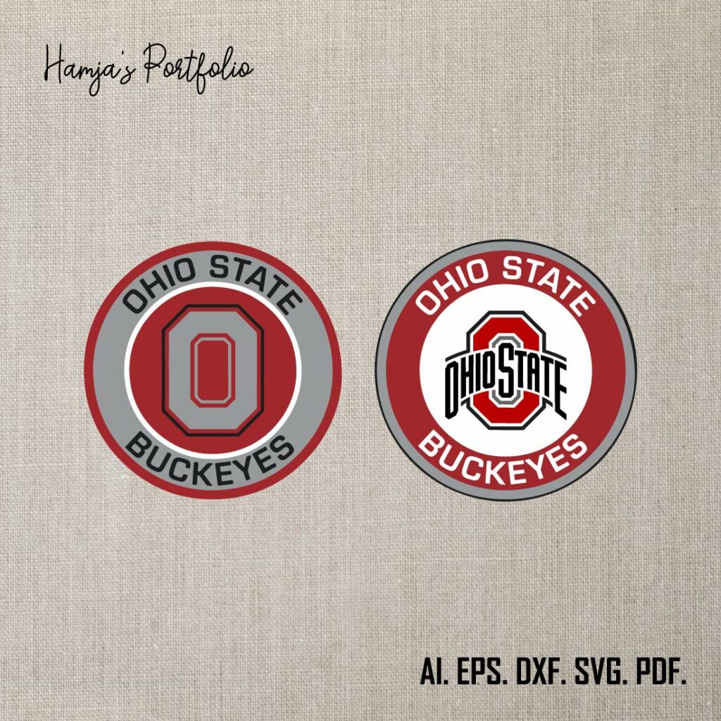 Ohio-State-Buckeyes- Logo, Football Team SVG ll Sport vector logo ...