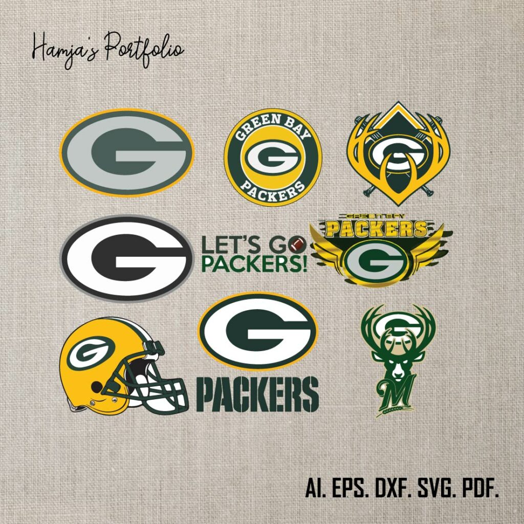 Green Bay Packers Logo SVG Set ll sport vector logo set - MasterBundles